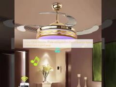 Cina OEM Invisibile Lampada Decorativa Sala da Soggiorno Chiuso Ventilatori di soffitto Lampada di luce