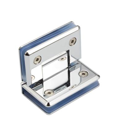 China Chrome Finish Glass Hinges and Clamps for Heavy Duty Frameless Bathroom Partitions for sale