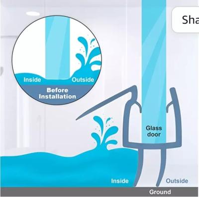 Long Lift Function PVC Plastic Shower Door Bottom Seal Strip for Modern