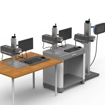 China Versatile Cabinet Fiber Laser Marking Machine 20W 30W 50W Desktop Laser Engraving Machine Portable Flying Laser Coding Machine for sale