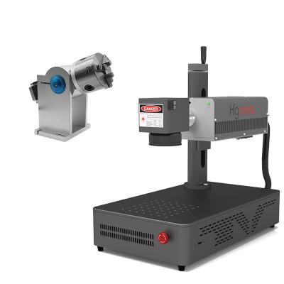 China Desktop UV Laser Marking Machine for Engraving Plastics Glass Metal 3W 5W Portable Laser Engraving Machine With Rotary Axis for sale