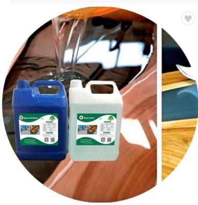 중국 수정같이 빛나는 예술 액체 에폭시는 테이블 표면을 위한 두 성분 에폭시 수지에 나무진을 칠합니다 판매용