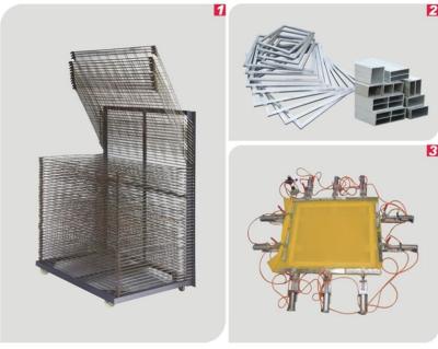Cina scaffale di asciutto-strato/matrice per serigrafia della maglia frame&Pneumatic dello schermo della rete frame&Aluminum di Melaleuca grande che allunga macchinario in vendita