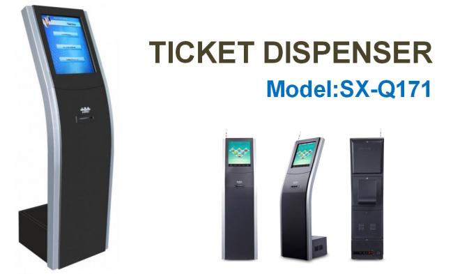 Windows 10 Queue System Token Number Ticket Dispenser Machine With Epson 80mm Thermal Printer