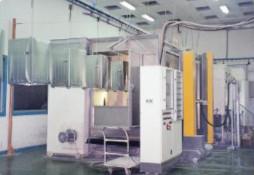 China Vat die Elektrostatisch Automatisch Poeder Bespuitend Materiaal plateren Te koop