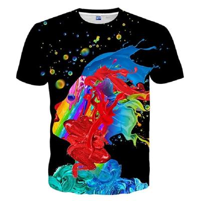 Chine T-shirt anti-rétrécissement pour hommes surdimensionné T-shirt sublimation complète Longueur de hanche à vendre