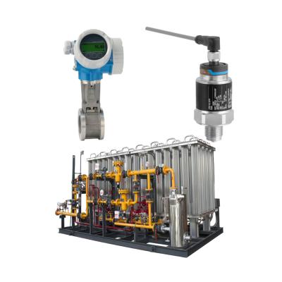 China Pressure/flow control unit with Endress+Hauser Proline Prowirl D 200 vortex flowmeter and Cerabar PMC11 pressure transmitter for sale