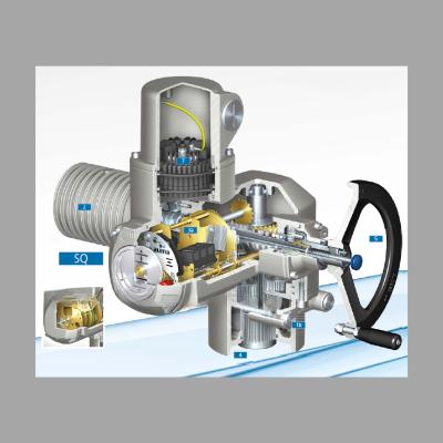 China Motorisiertes Kugelventil mit AUMA GS Teildrehgetriebe und SA mehrdrehender modularer universeller elektrischer Aktoren. zu verkaufen