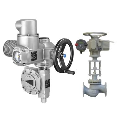 China Motorisiertes Kugelventil mit AUMA GS Teildrehgetriebe und SA mehrdrehender modularer universeller elektrischer Aktoren. zu verkaufen