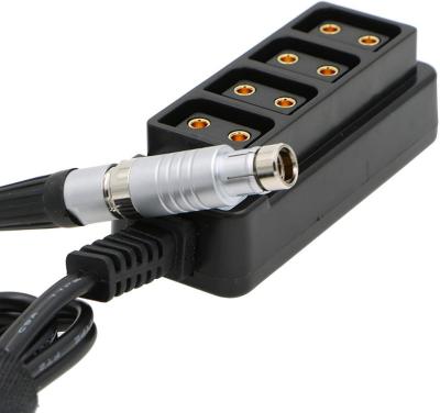 中国 3.5mm OD Arri Power Cable Fischer 3 Pin RS To 4 Port D Tap For Cameras 販売のため