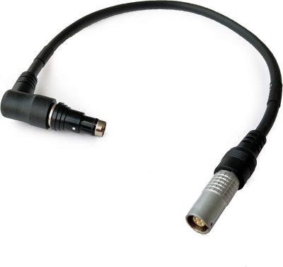 Cina Black 4 Pin Lemo Cable with Right Angle Fischer 4 Pin Connector in vendita