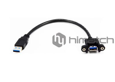 Chine Câble de la vision USB3/mâle normaux d'USB 3,0 au câble d'extension femelle avec le bâti de panneau à vendre