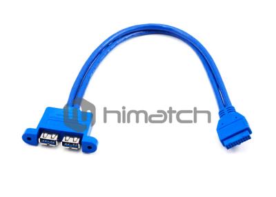 Chine Bâti femelle jumeau hauts câble de la vision USB3/panneau flexibles d'USB 3,0 pour câbler le câble de harnais à vendre