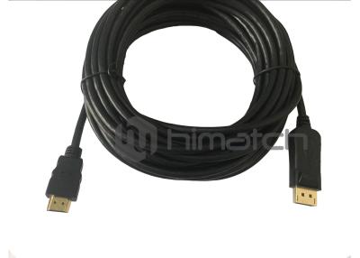 Cina Maschio nero di DP del cavo di Displayport 1,2 al supporto di cavo maschio di HDMI 3D e 4K in vendita