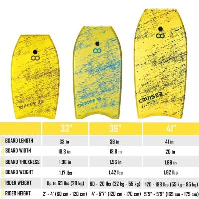 중국 물놀이를 위한 부드러운 서핑보드 라이더 키 2'-4' 60cm-120cm 노란색 모험 판매용