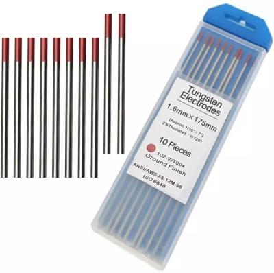 Cina 1/8'' 3/32' 2% di oro lantanizzato WL15 elettrodo di tungsteno per saldatura STIG 10-pack in vendita
