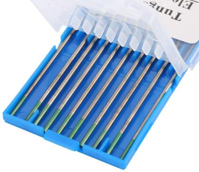 Cina 175 mm 1,6 mm Lantano verde puro di tungsteno Tig elettrodo di saldatura 10 pcs Quantità del pacchetto in vendita
