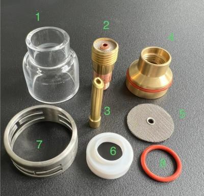 China Melhor cobertura de gás garantida com acessórios TIG Champagne Clear Nozzle Kit 54NQCN à venda
