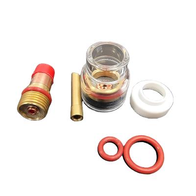 China Melhor cobertura de gás superior WP-17/18/26 Kit de bocal de champanhe com adaptador 2.4mm TIG Consumíveis de solda à venda