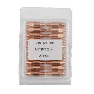中国 上部接触点 M6 28 1.2MM ガスパワー 銅ミグ 溶接タッチアクセサリー 販売のため