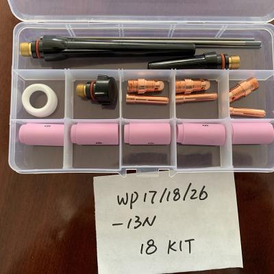 Cina Kit di consumabili di torcia di saldatura TIG personalizzato per PTA DB SR WP 17 18 26 13N 53N 54N in vendita