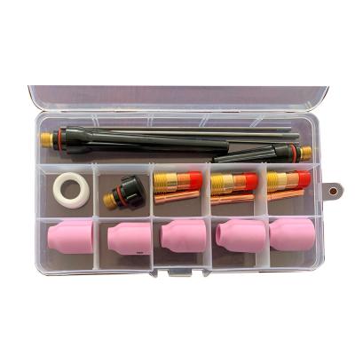 Cina WP17 18 26 -53N 18KITS Kit di tazze di vetro in ceramica facile da usare Torcia di saldatura Lente a gas Collezione in vendita