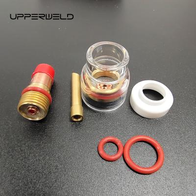 Cina Componenti e accessori della torcia di saldatura Tig trasparente Kit di ugelli di champagne con adattatore da 2,4 mm in vendita