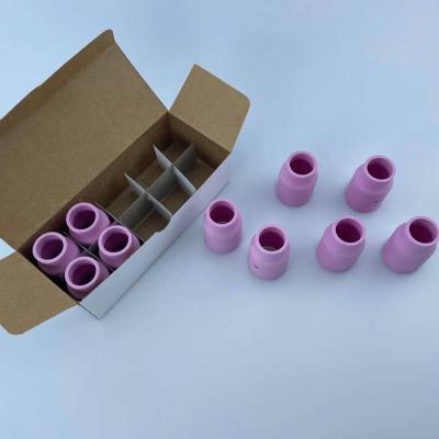 Cina 10pcs TIG saldatore accessori torcia per saldatura rosa grande lente a gas coppa ugello di allumina in vendita
