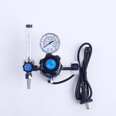 China Druckdurchflussmesser Schweiß-CO2-Regulator mit Luftdruckreduktor und Einstellknopf zu verkaufen