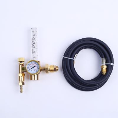 China CGA320 und CGA580 Doppel-CO2-Durchflussmesser Schweißgasregulator mit Schraubdraht-Gasreduktor zu verkaufen