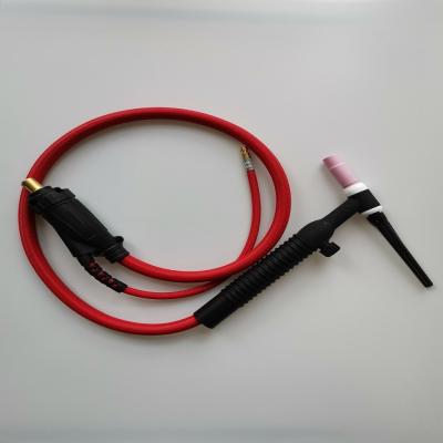 Cina WP-26V-R 35-70 EU Plug TIG Torch kit Pistola di saldatura raffreddata ad aria con valvola a gas 200A Nero Rosso in vendita