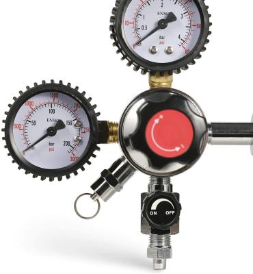 China Customized Outlet Nut Screw Bier-Kegel CO2 Regulator mit Sicherheits-Druck-Release-Ventil zu verkaufen