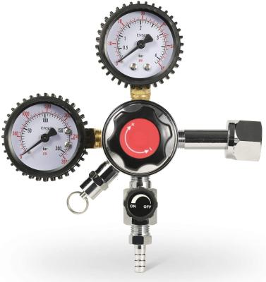 China 110V/220V Doppelstufen Bier-CO2-Kegel-Regulator mit Sicherheitsdruckventil und Leistung zu verkaufen