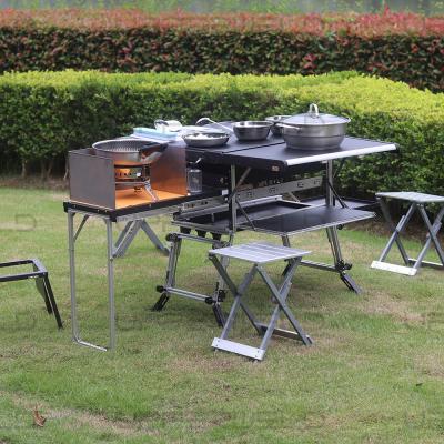 China Multifunktionaler Aluminium-Campingtisch zum einfachen Kochen und Grillen im Freien zu verkaufen