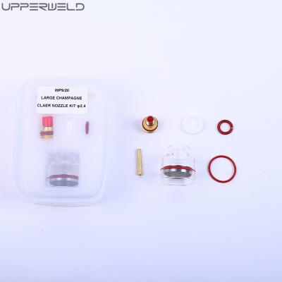 Cina Stubby Gas Lens 10 Pyre Glass Cup Clear Nozzle Kit per WP-17/18/26 Tig Saldatura Torcia in vendita