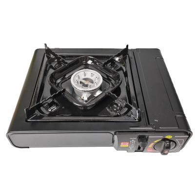 China Portable Brushed Edelstahl Camping Gaskocher für Hochdruck Winddicht Kochen zu verkaufen