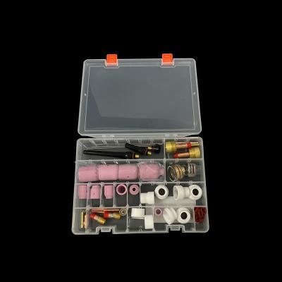 China OEM-sweislampen 66PCS TIG-accessoires Jumbo Keramische spuitstuk Gaslens TIG-onderdelen Te koop
