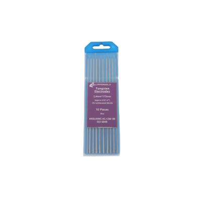 China Wolfraamstaaf WL20 Blauw 2% Lanthanated TIG 1/16 3/32 1/8 inch x 7 voor aangepaste ondersteuning Te koop