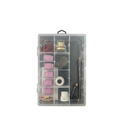 China 27PCS TIG Acessórios de tocha de soldagem para WP-9/20 Com um bico cerâmico de 2,4 mm de diâmetro à venda