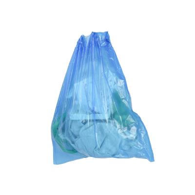 Cina Sacchetto di rifiuti in HDPE nero a corda di trazione su rotolo per una raccolta facile e igienica dei rifiuti in vendita