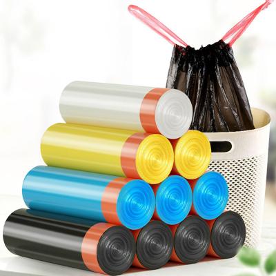 Cina 72L 20Inch Flex Riciclare 35L Plastica 1 Ton 100 Litri Portatile sacchetti da spazzatura a corda in vendita