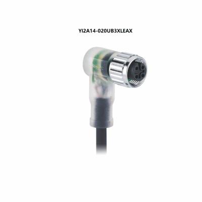 Cina M12 cavo codificato A Unshielded 2m 4 rivestimento dei connettori PUR di Pin Female LED PNP in vendita
