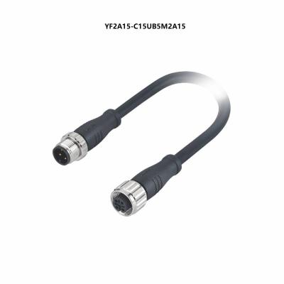 Cina Maschio circolare del cavo codificato A del connettore M12 al Pin 60V 4A della femmina 5 in vendita