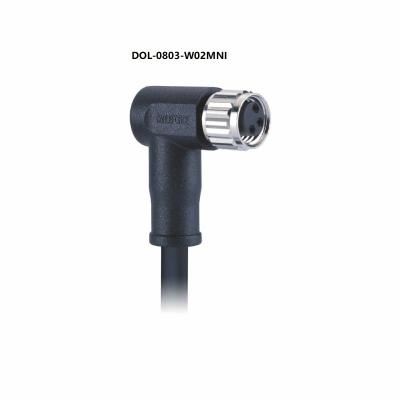 Cina Dado nichelato femminile di Pin Unshielded 100MΩ del cavo 3 del sensore M8 in vendita