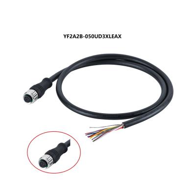 Cina 5m 12 rivestimento M12 A di Pin Sensor Actuator Cable PUR hanno codificato il fermaglio schermato in vendita
