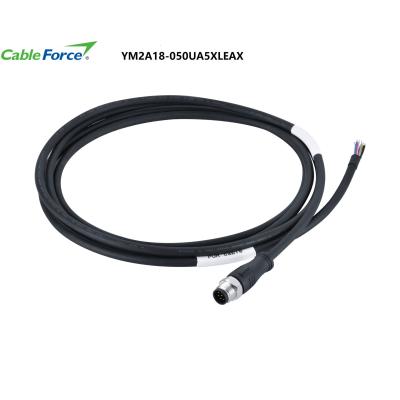 Cina Connettori codificati A dell'azionatore di sensore del cavo del maschio M12 8pin 5m PUR Unshielded in vendita