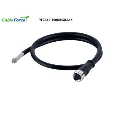 Cina Cavo elettrico dell'azionatore di sensore M12 5 un Pin femminile codificato 10m Unshielded in vendita