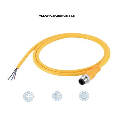 Cina EMI Shielded 5m 4 Pin Female Connector Cable Ip 67 M12 per l'azionatore di sensore in vendita