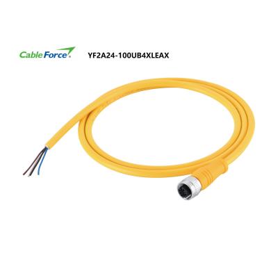 Cina cavo Ip68 M12 EMI Shielded di 10m 4 Pin Sensor Actuator Female Connector in vendita