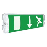 Bulkhead Emergency Light Exit Sign 3 Hours Lasting LED Transparent Fire Exit Lamp